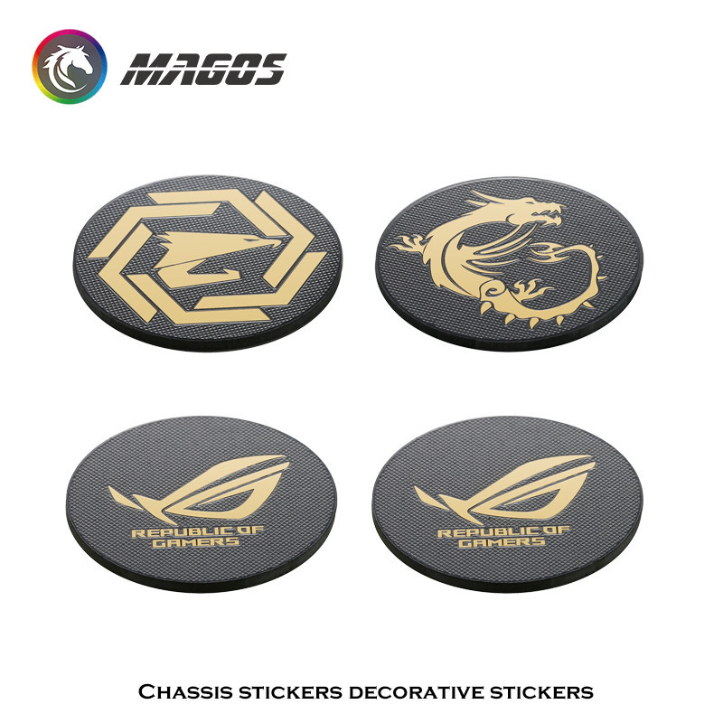 Jual Computer Case Fan Metal Sticker ROG MSI AORUS Logos,Chassis ...