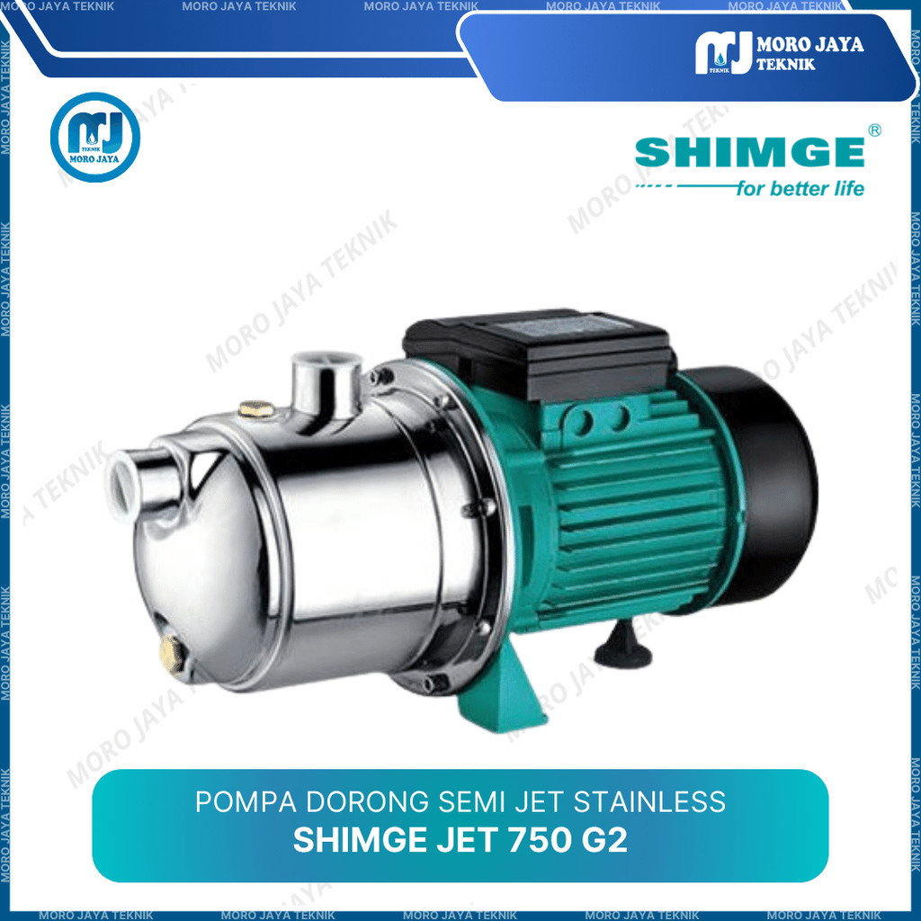 Jual Mesin Pompa Dorong Semi Jet Stainless Steel Shimge JET 750 G2 ...