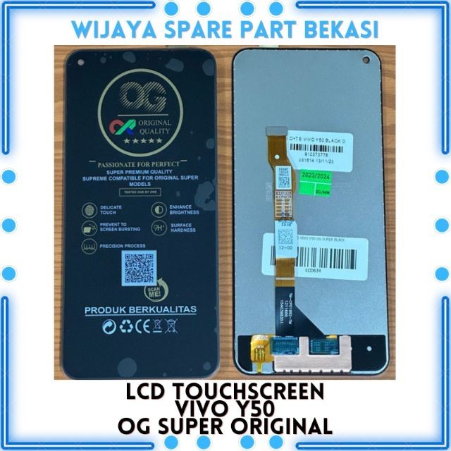 Jual LCD TOUCHSCREEN VIVO Y50 OG SUPER ORIGINAL BLACK | Shopee Indonesia