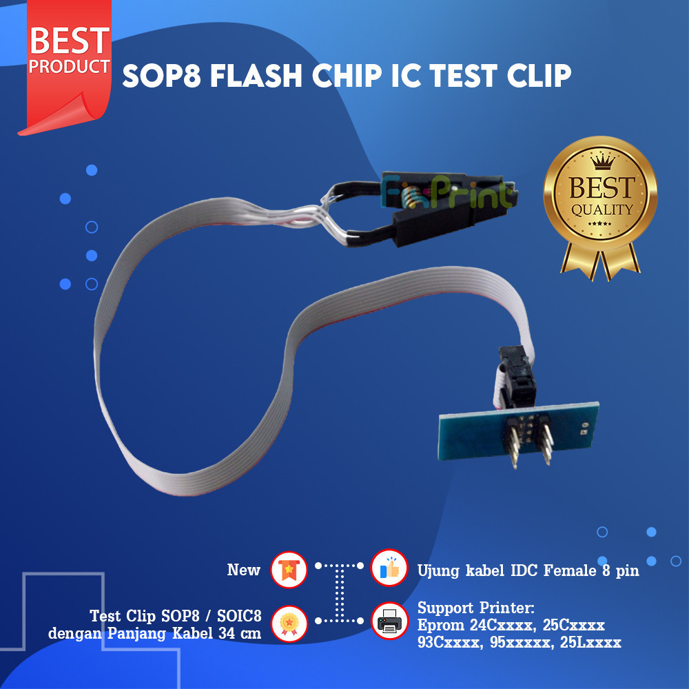 Jual SOP8 Flash Chip, IC Test Clip IC Eprom Eeprom BIOS ROM, Socket ...