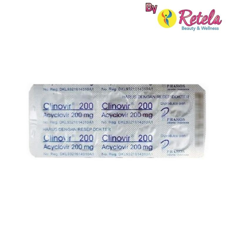 Jual CLINOVIR 200MG 1 BLISTER 10 TABLET | Shopee Indonesia