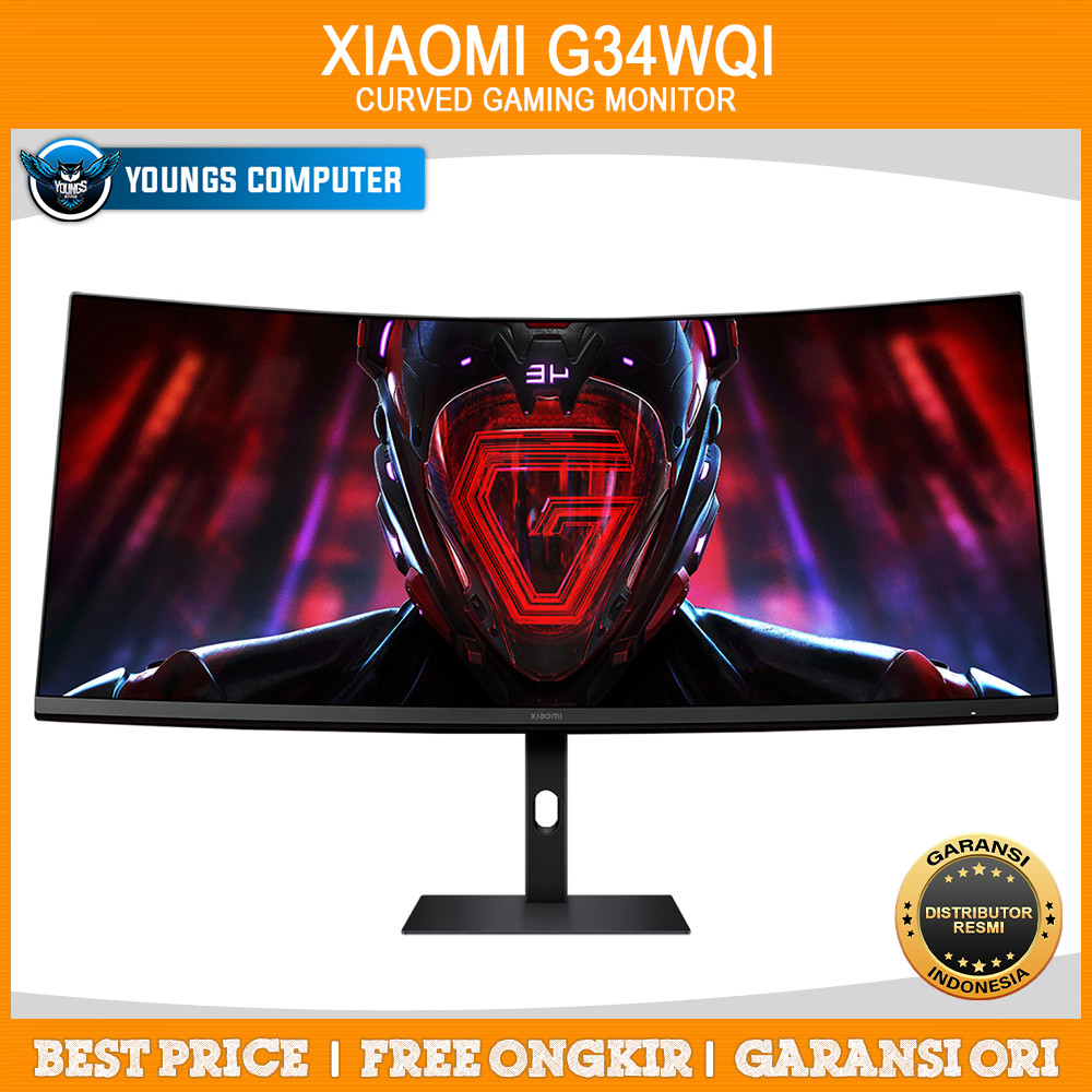 Jual LED Xiaomi G34WQi 34" Curved Gaming Monitor WQHD 180Hz 1ms ...