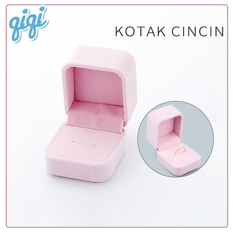 Jual Box Cincin Kotak Cincin Tempat Cincin Ring Box Beludru Tempat ...