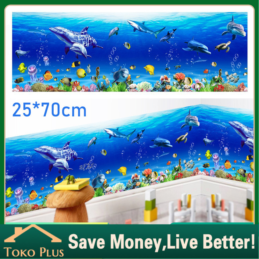 Jual Stiker Dinding 25X70Cm Motif Sea World Dekorasi Cantik kamar Wall ...