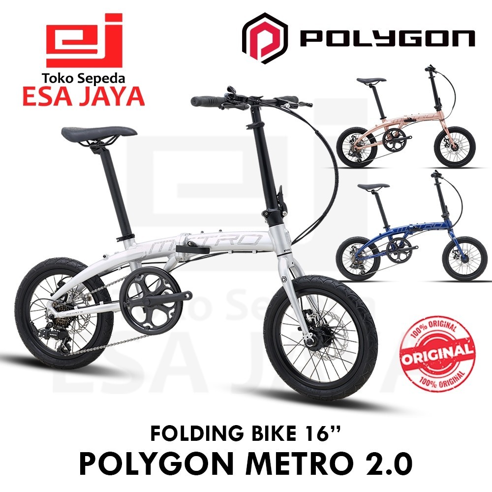 Jual Polygon Metro 2 Sepeda Lipat 16 inch Folding Bike Perkotaan 16 ...