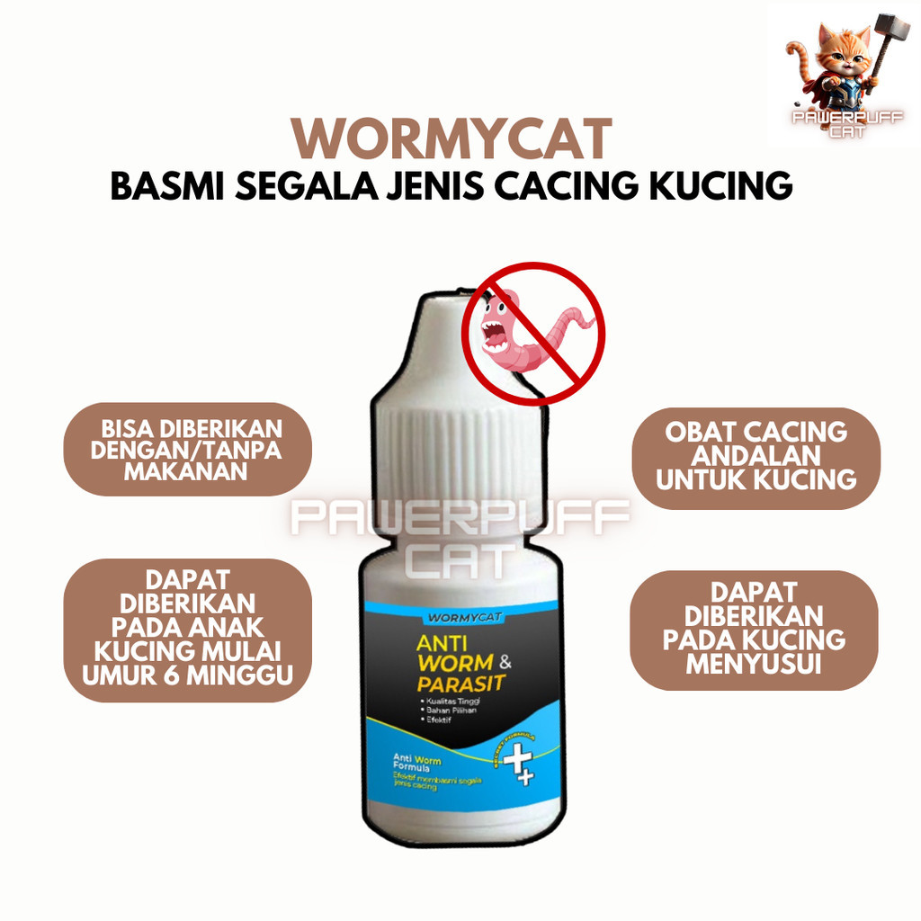 Jual PPC Clever Solutions Wormy Cat Obat Cacing Kucing Kitten Ampuh ...