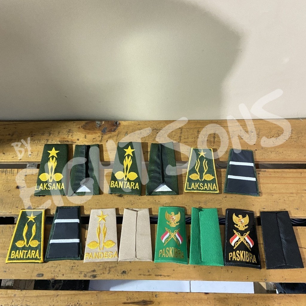 Jual Tanda Pangkat Evolet Bantara laksana Paskib PASKIBRA bordir per ...
