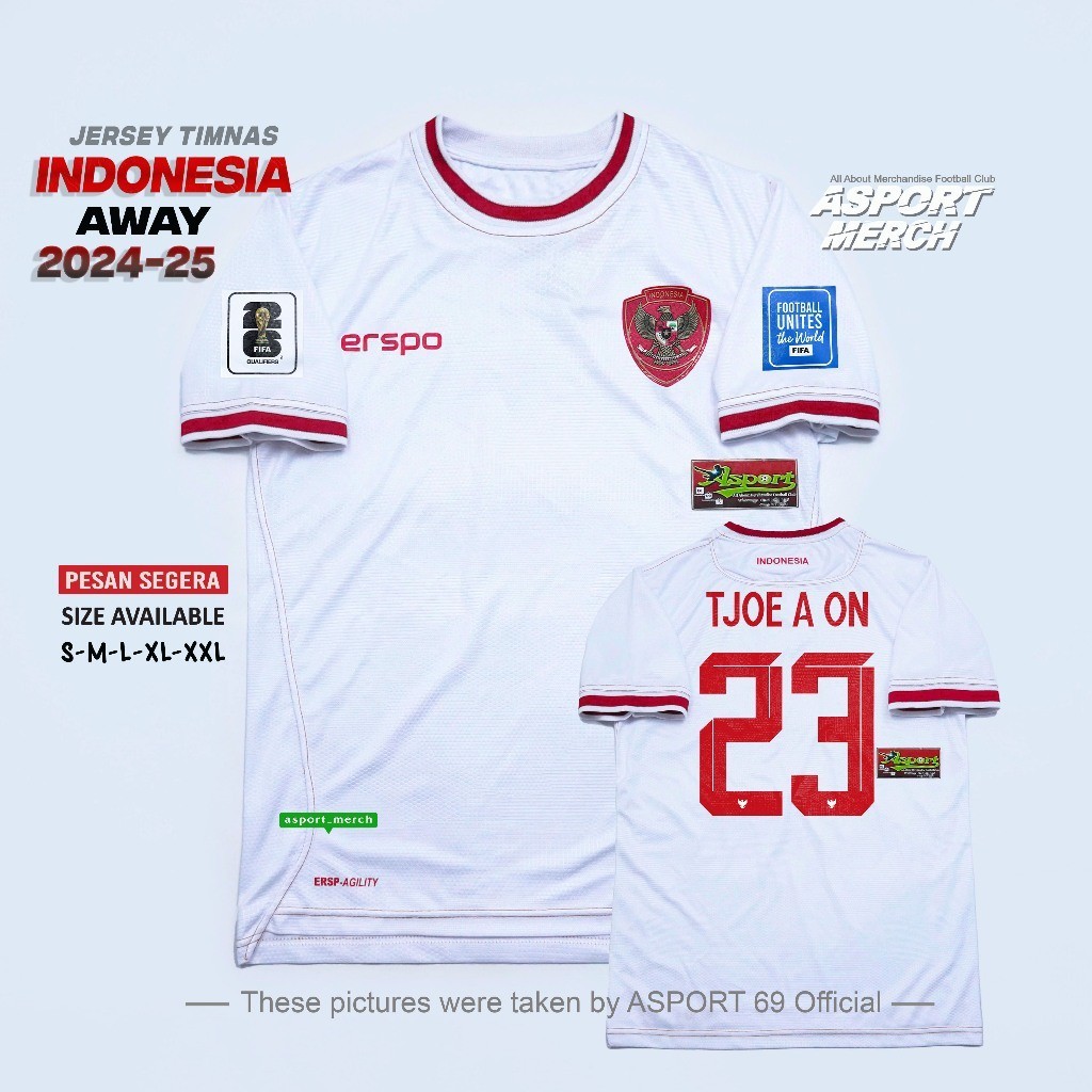 Jual JERSEY BOLA TIMNAS INDONESIA AWAY ERSPO 2024 2025 JERSEY ERSPO INDONESIA AWAY 24 25 GO ...