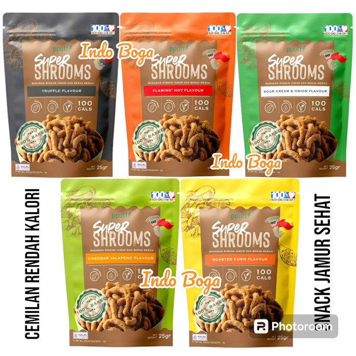 Jual ppuff supershrooms 25gr / ppuff super shrooms snack sehat 25 gram ...