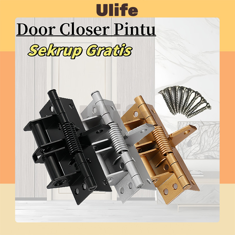 Jual Door Closer / Metal 90 Derajat / Penutup Pintu Otomatis / Engsel ...