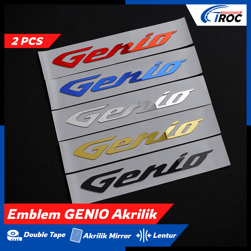 Jual Tulisan Genio Timbul 3D Logo Genio 3D Stiker Genio Mirror ...