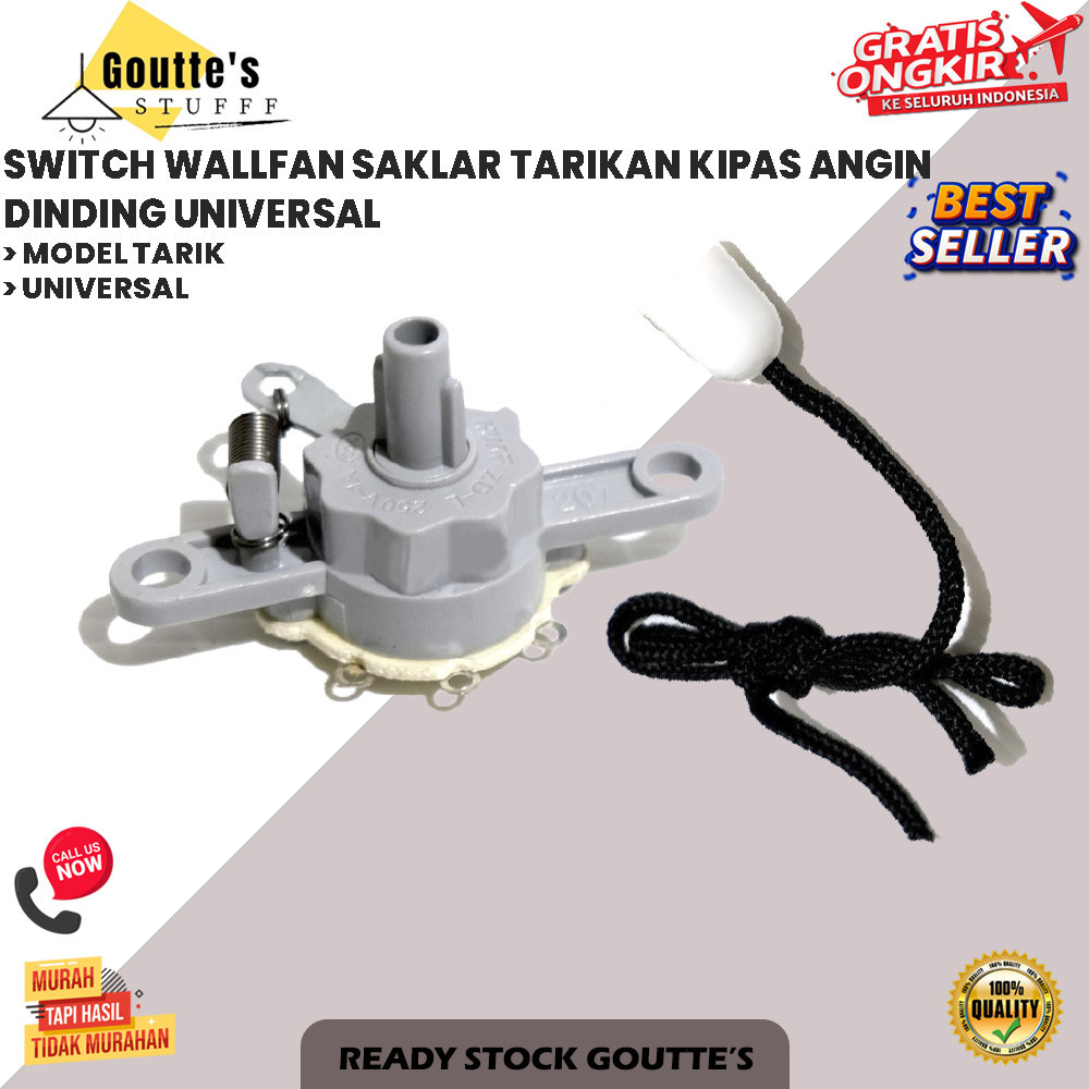 Jual SWITCH WALLFAN SAKLAR TARIKAN KIPAS ANGIN DINDING UNIVERSAL (GS ...