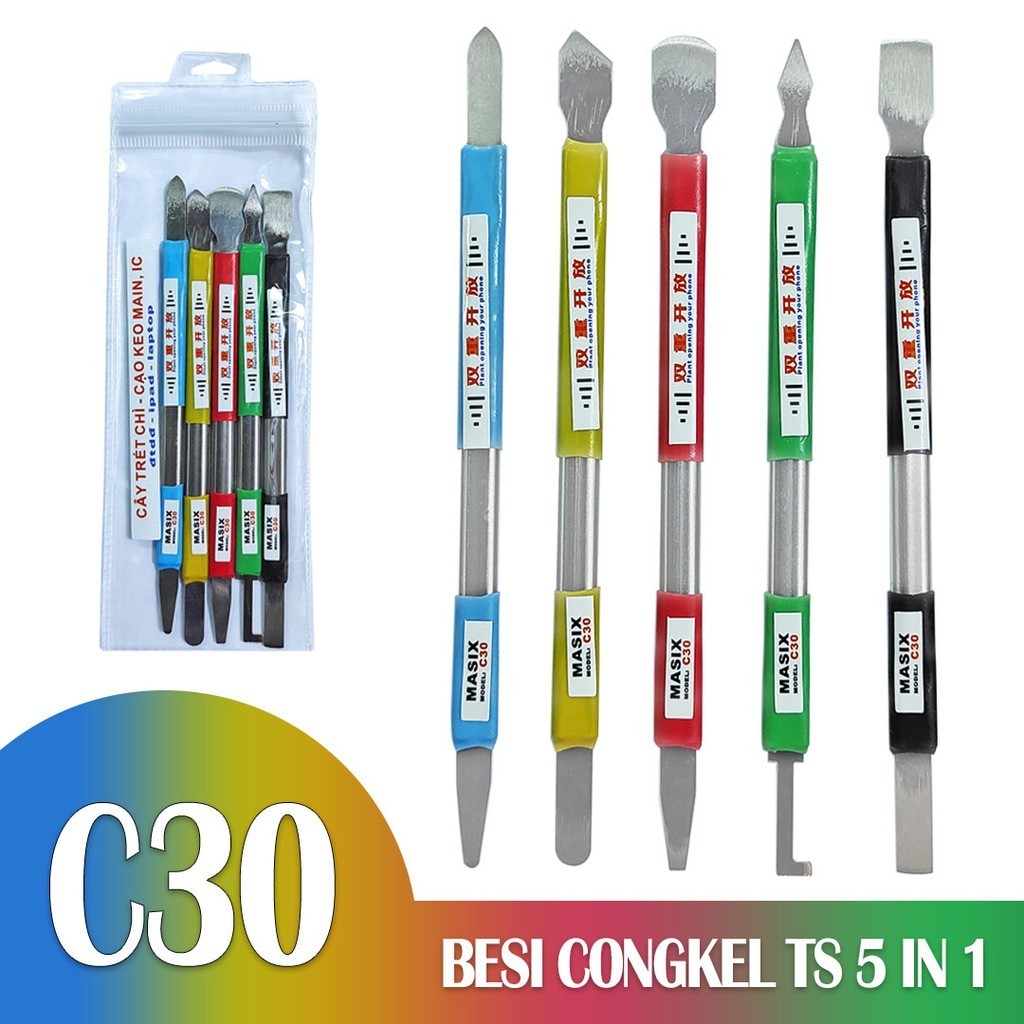 Jual BESI CONGKEL LCD TS 5 IN 1 C30 OPEN TOOLS | Shopee Indonesia