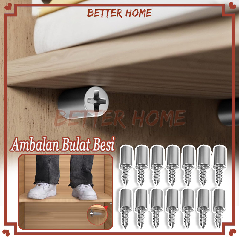 Jual Ambalan Bulat Besi/Ambalan Kaca/Pen Ambalan Kayu Besi Bulat Sekrup ...