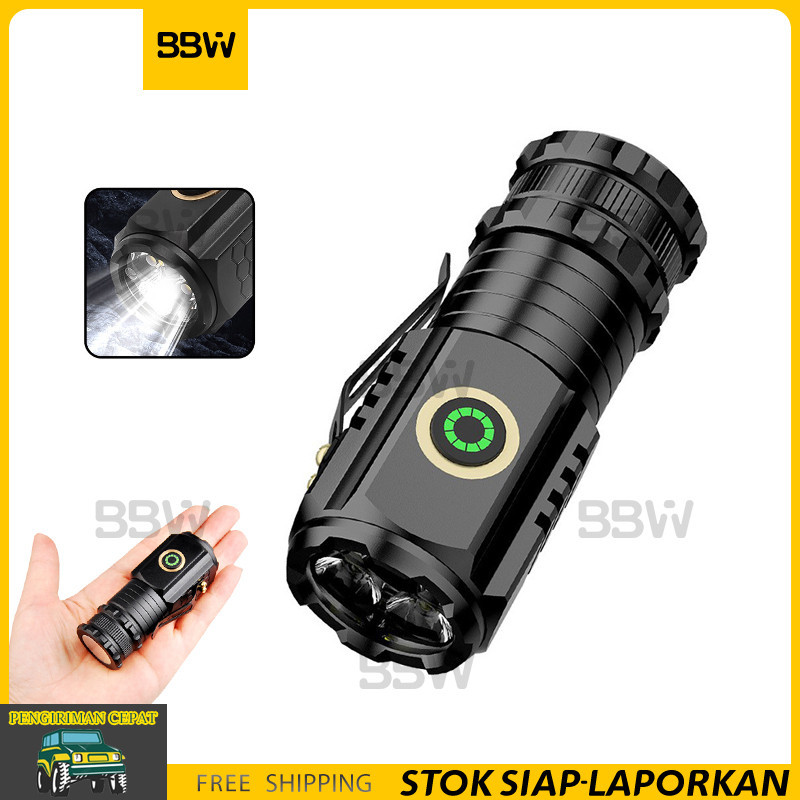 Jual Senter LED Super Terang Mini 3xLED P35 BL-350 Magnet Hiking Camping Senter S450 Mini Super ...