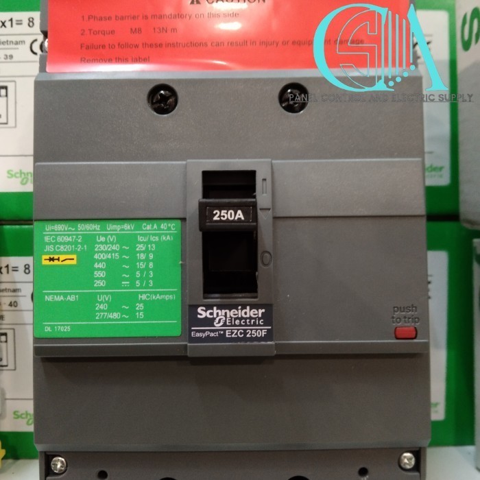 Jual mccb nfb Schneider 25ka ezc250n 3p 125A,160A , 200A dan 250a | Shopee Indonesia