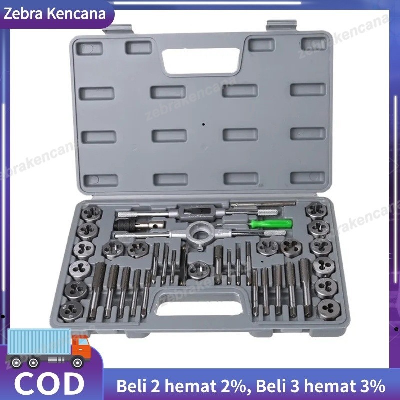 Jual 40 Pcs Metric Tap Die Set Alat Ulir Tangan Tungsten Carbide Screw Thread Bit Tap Die Set ...