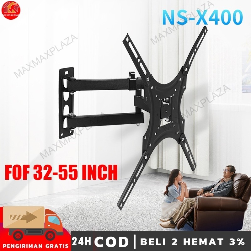 Jual Bracket TV LED LCD 32 40 43 55 50 42 49 Inch Dijamin Cocok 32 - 55 In 6 Arah Universal ...