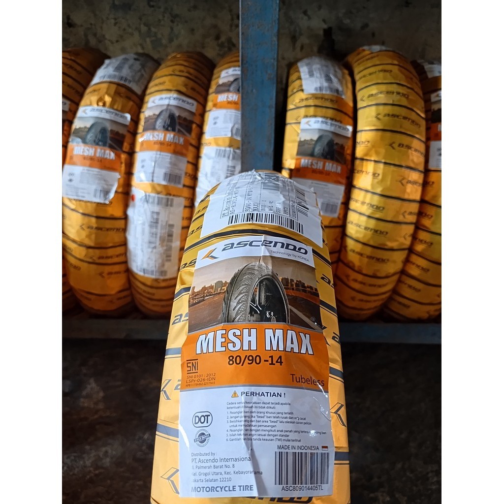 Jual PROMO! Ban ASCENDO Mesh Max Tubeless Motor Matic 80/90 90/90 Ring ...