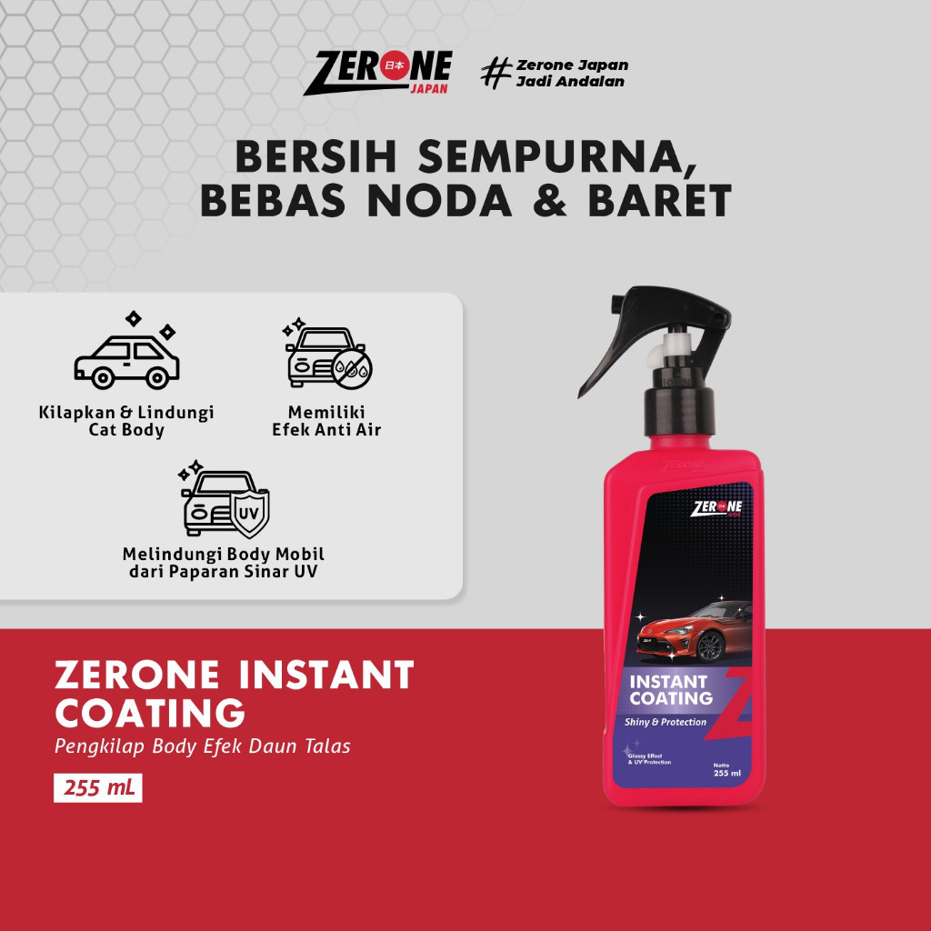 Jual ADT75 Zerone Instant Coating Pengkilap Pengkilat Body Mobil Efek ...