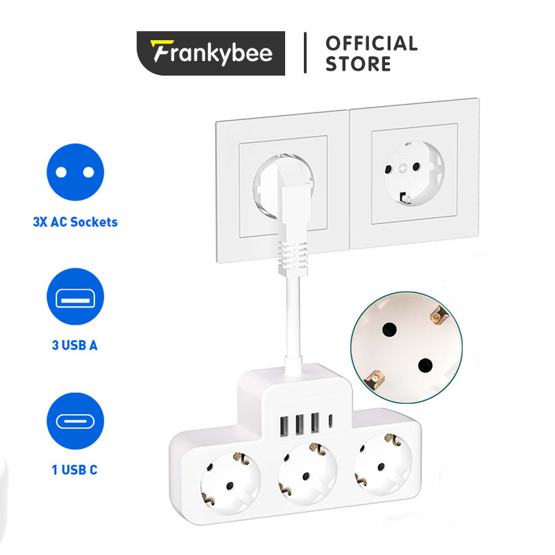 Jual 7in1 Multitap Extension 3AC Outlet Cord Stop Kontak Wall Socket ...