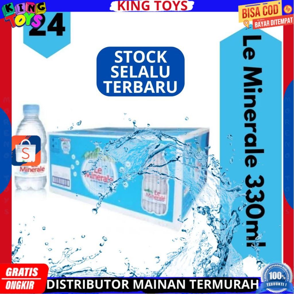 Jual Air Mineral LE MINERALE LEMINERAL 330 ML Isi 24 Botol PER DUS PER KARTON TERMURAH | Shopee ...
