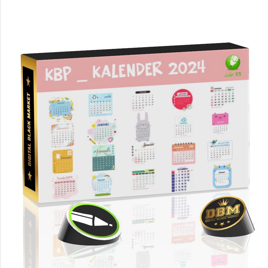 Jual 20 Template Kalender 2024 Versi Coreldraw 2022 v24 - Jidan Shoppu ...