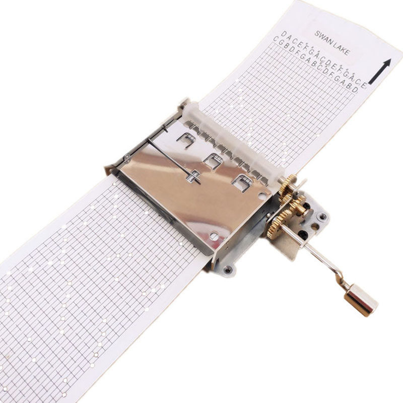 Jual DIY Music Box with Copper Gear, Hand Crank, Paper Strip, Musical ...