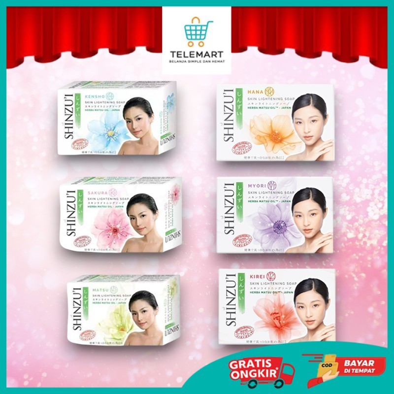 Jual SABUN BATANG SHINZUI SKIN LIGHTENING SOAP 110G / 80g TELEMART | Shopee Indonesia