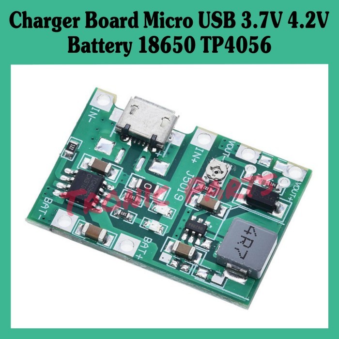 Jual Charger Board 3.7V 4.2V Battery 18650 TP4056 DC-DC Step Up Module ...