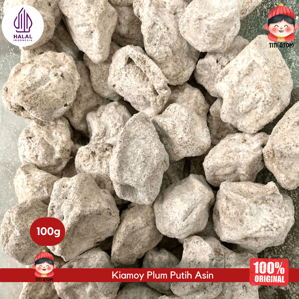 Jual Manisan Asinan Kiamboy Kiamoy Plum Putih Asin 100g | Shopee Indonesia