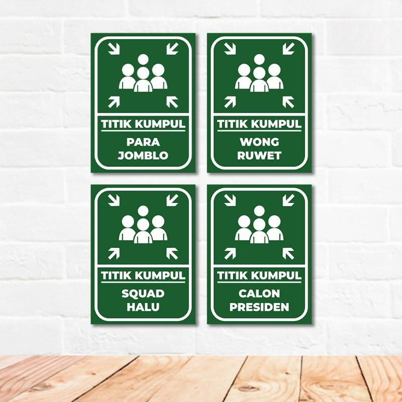 Jual Hiasan Dinding SIGN Titik Kumpul Entry Exit - Wong Mumet MOTIVASI ...