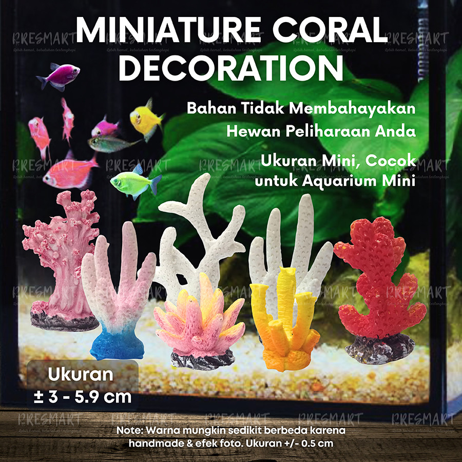 Jual Hiasan Miniatur Batu Coral Terumbu Karang Aquarium Mini Artificial Resin Dekorasi Ornamen ...