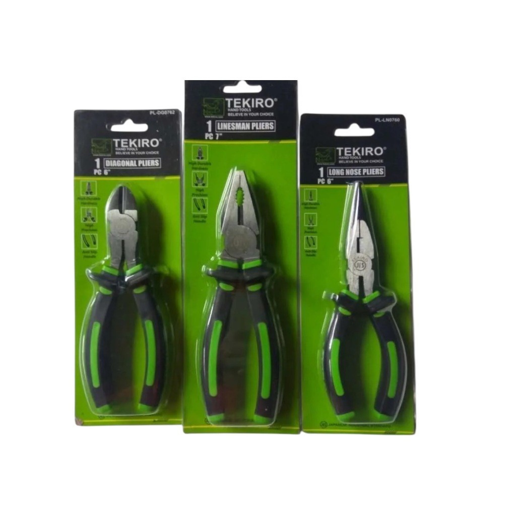 Jual TEKIRO PAKET PERKAKAS TANG 3PCS TANG KOMBINASI 7" POTONG 6" LANCIP ...