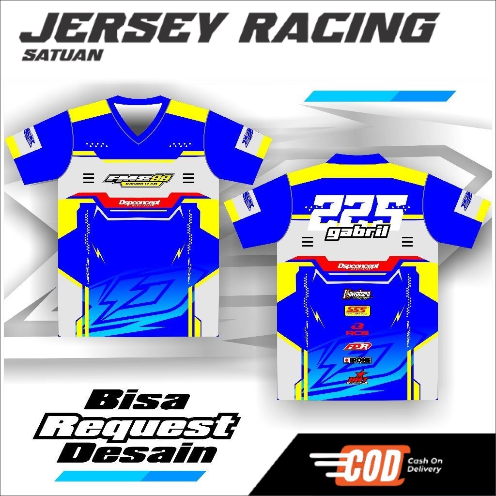 Jual JERSEY RACING kaos baju jersey racing custom full printing jersey ...