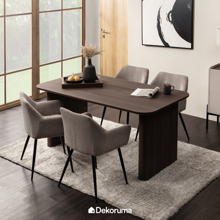 Jual Dekoruma OIRA Meja Makan Kayu Modern 4 Kursi / Dining Table ...