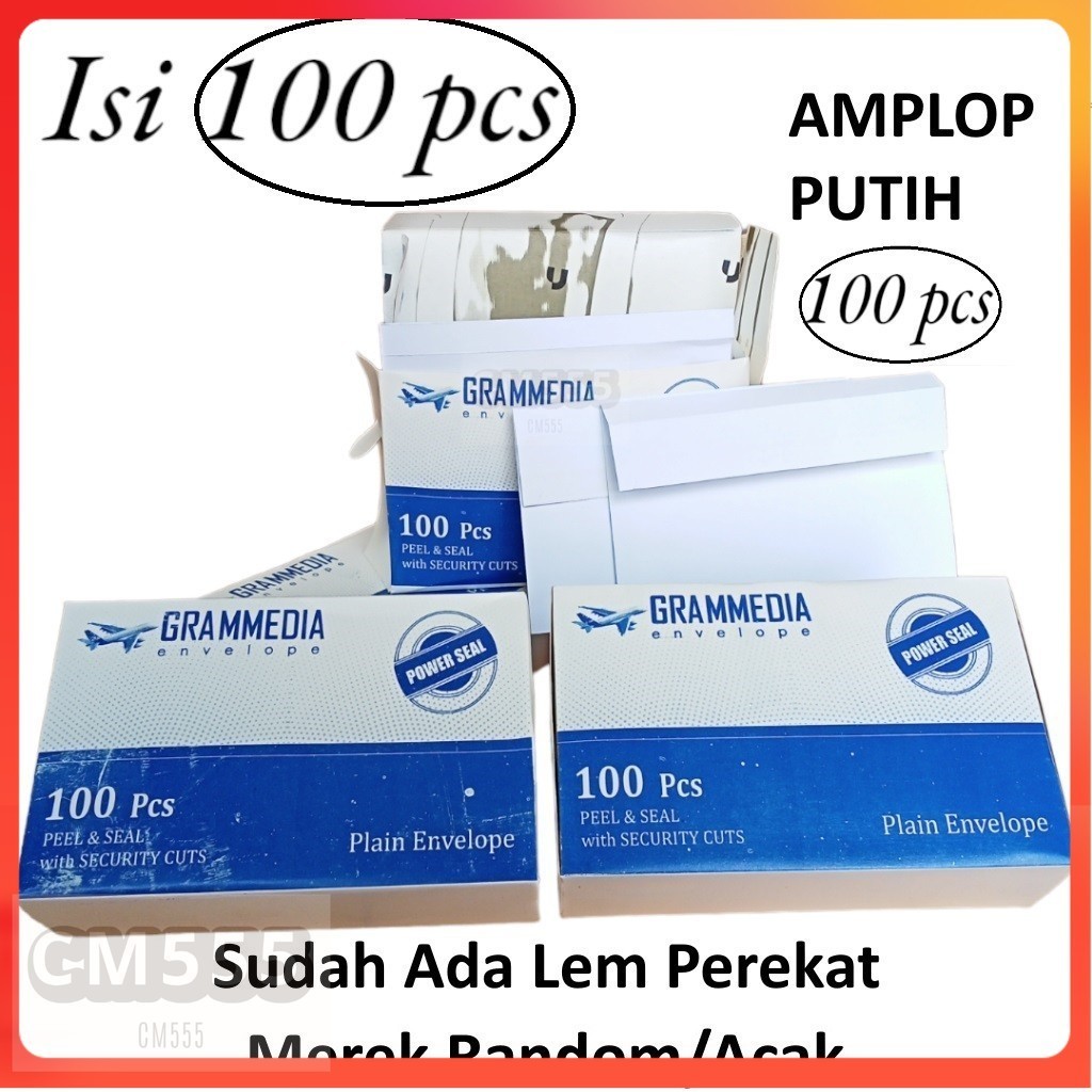 Jual Amplop Putih + Lem Perekat 100pcs | Shopee Indonesia