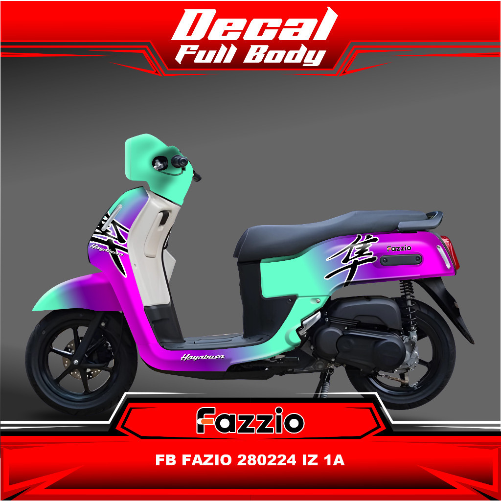 Jual Stiker Sticker Decal Motor Full Body Yamaha Fazzio Motif Hayabusa ...