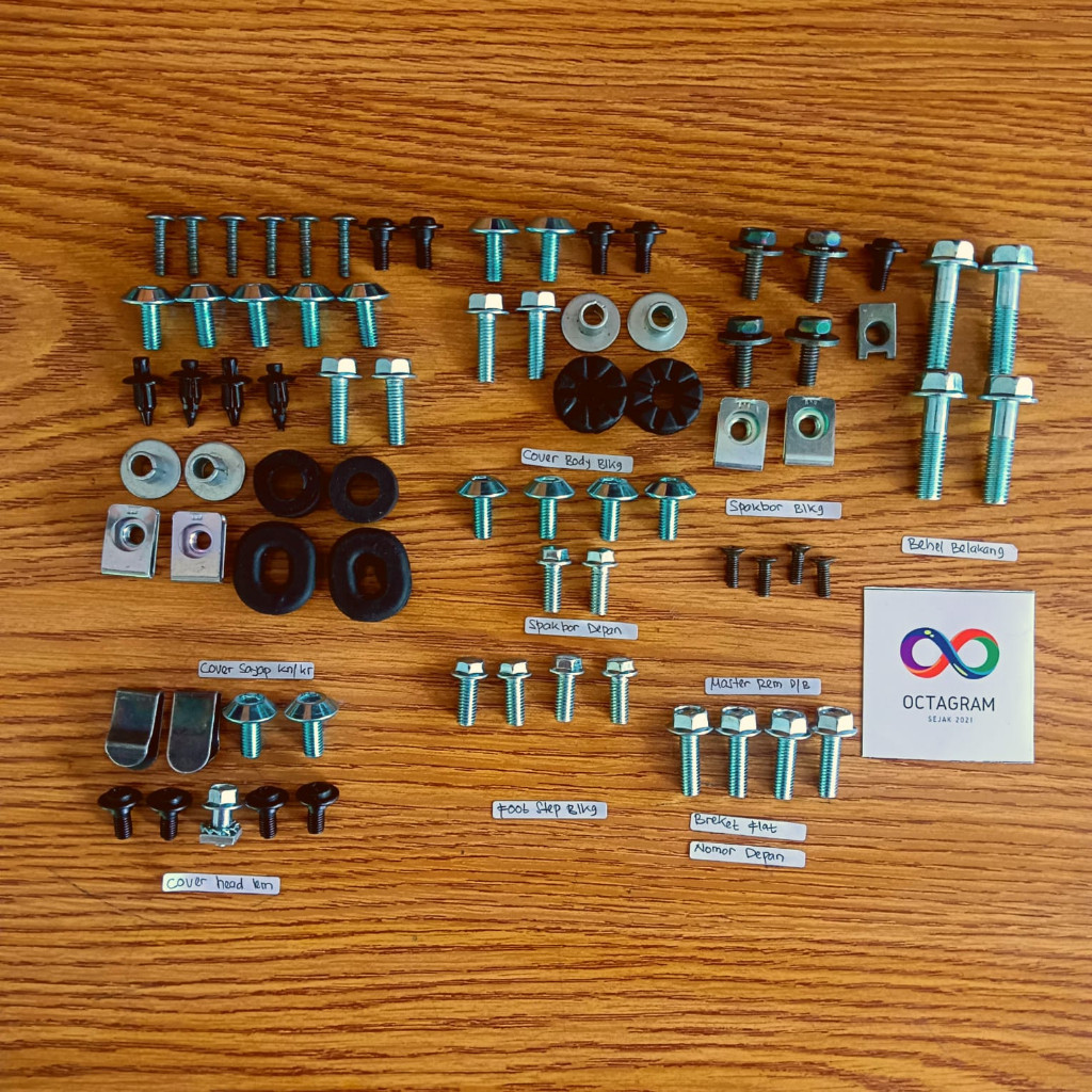 Jual Baut Bodi Sonic 150 R Full Set/ Baut Body Full Set Sonic 150 R ...