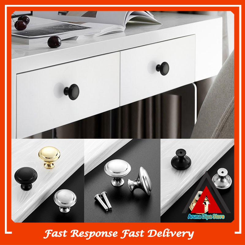 Jual Handle Tarikan Laci Lemari Nakas / Knop Bulat Stainless / Tarikan ...
