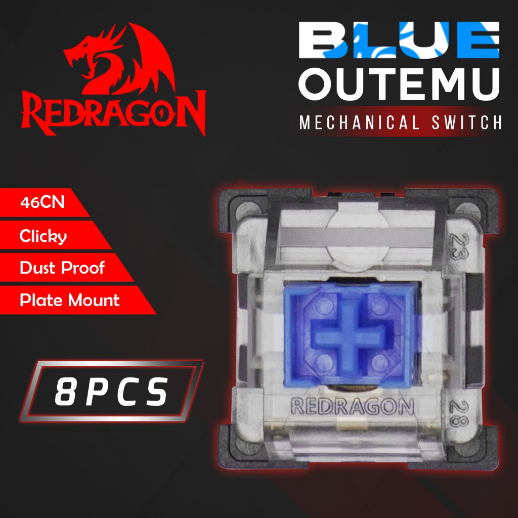 Jual Redragon Blue Switch Dustproof Tactile Clicky - ROMS-DP-BL ...