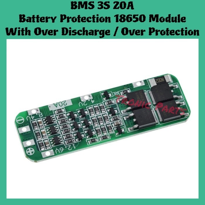 Jual BMS 3S 20A 12V 18650 Lithium Battery Charger Board Protection ...