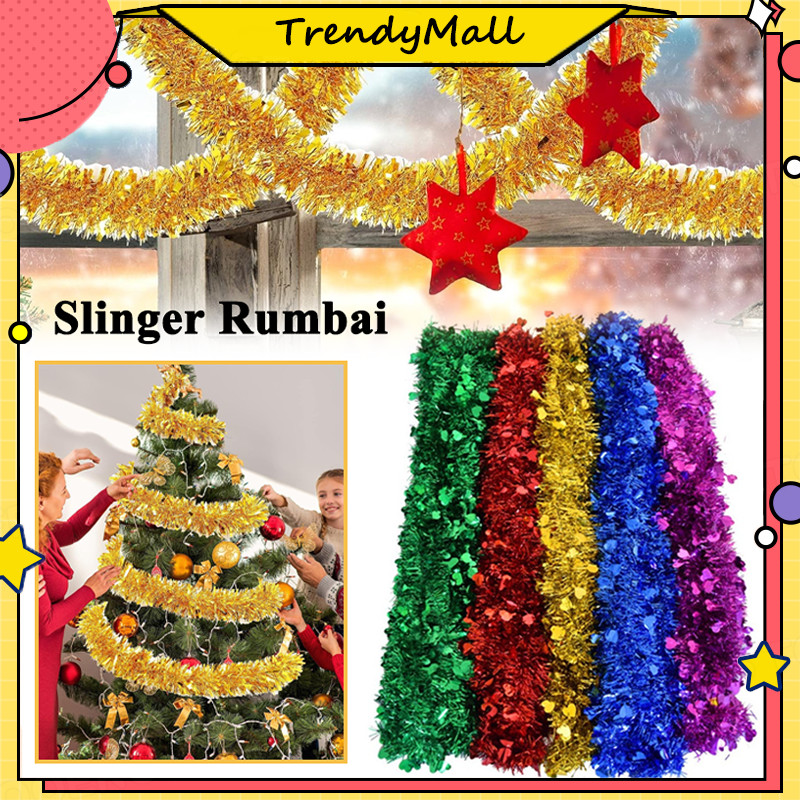 Jual 【Harga grosir】5pcs Slinger Tinsel Rumbai 2 Meter /slinger polos ...
