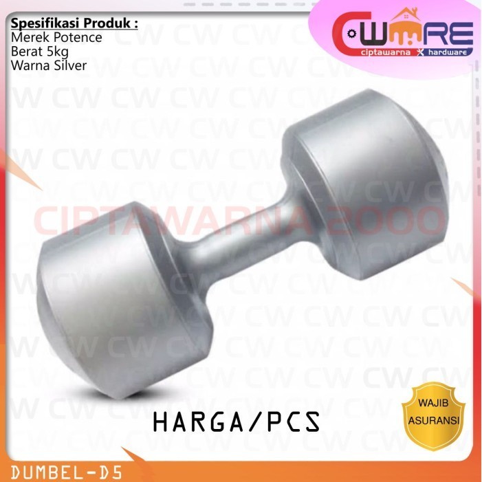 Jual Dumbel Potence Alat Angkat Beban 5 kg Gym Fitness Barbel - SMR ...