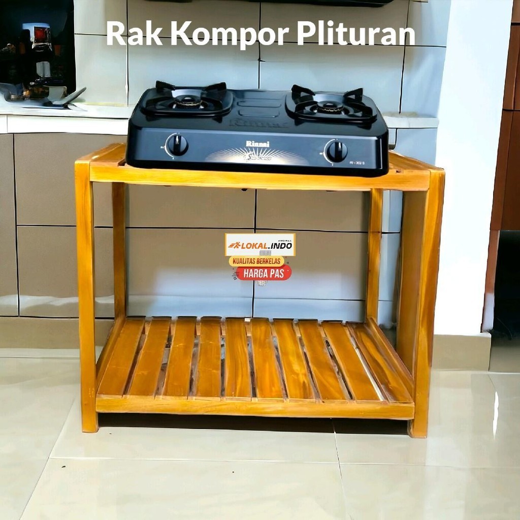 Jual LOKAL FINISHING PLITUR Meja Kompor Gas 2 Tingkat Rak Kompor ...