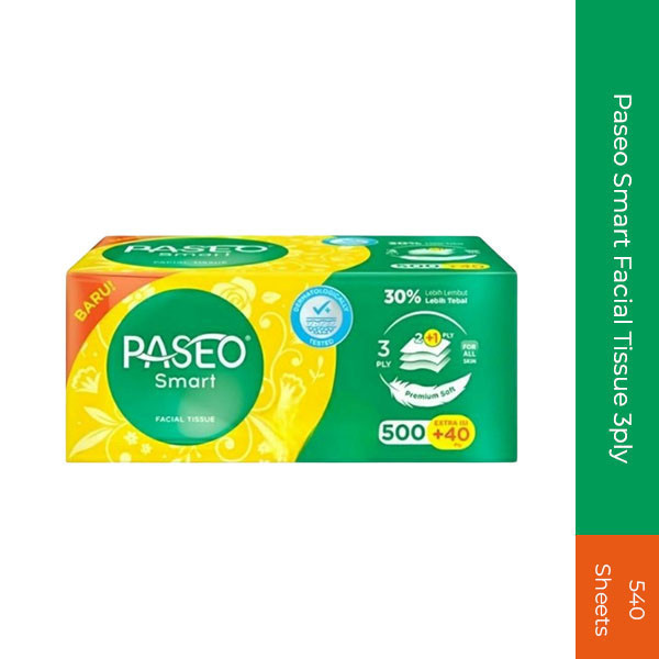 Jual Paseo Smart Facial Tissue 540 Sheets 3ply | Shopee Indonesia