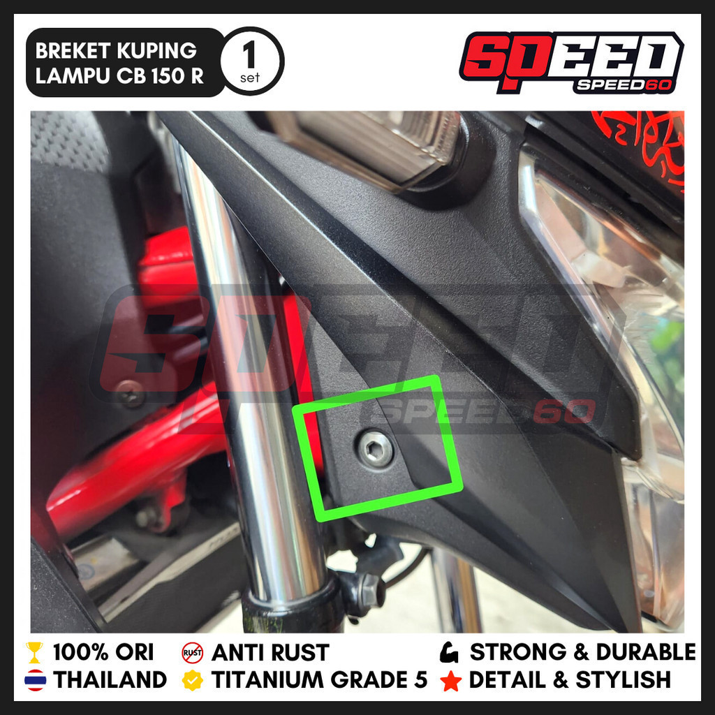 Jual Baut Breket Kuping Lampu Honda CB 150 R Baut Titanium Grade 5 ...