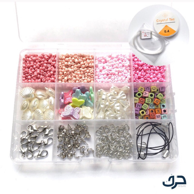 Jual PAKET MERONCE ANAK DIY KIT MANIK MOTE CINCIN GELANG STRAP PHONE ...