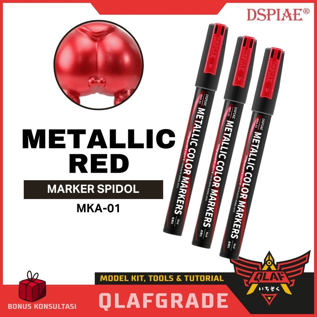 Jual Marker spidol Metallic Red MKA-01 Merah Super Metalik Dspiae ...