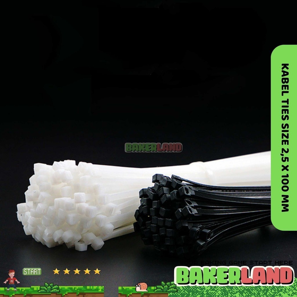 Jual Kabel Ties Sealing isi 100 / Kabel Ties Makanan / Cable Ties Hitam ...